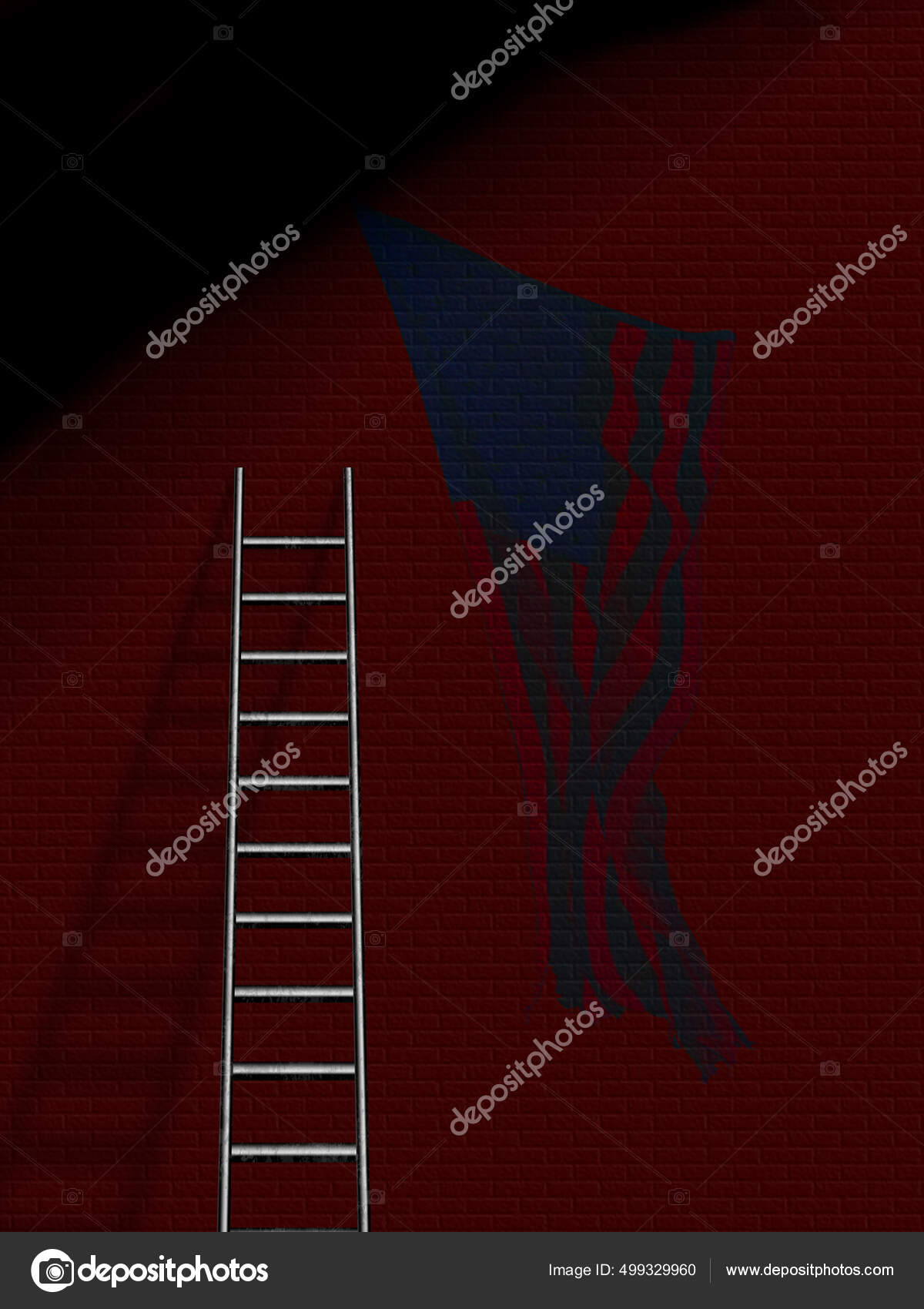Bandera Escalera Estados Unidos Renderizado — Foto de stock #499329960 ...