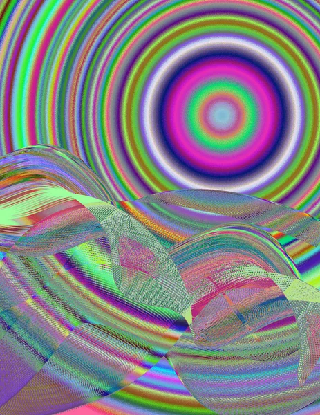 Concentric Circles Painting Modern Digital Art Stock Illustration by ...