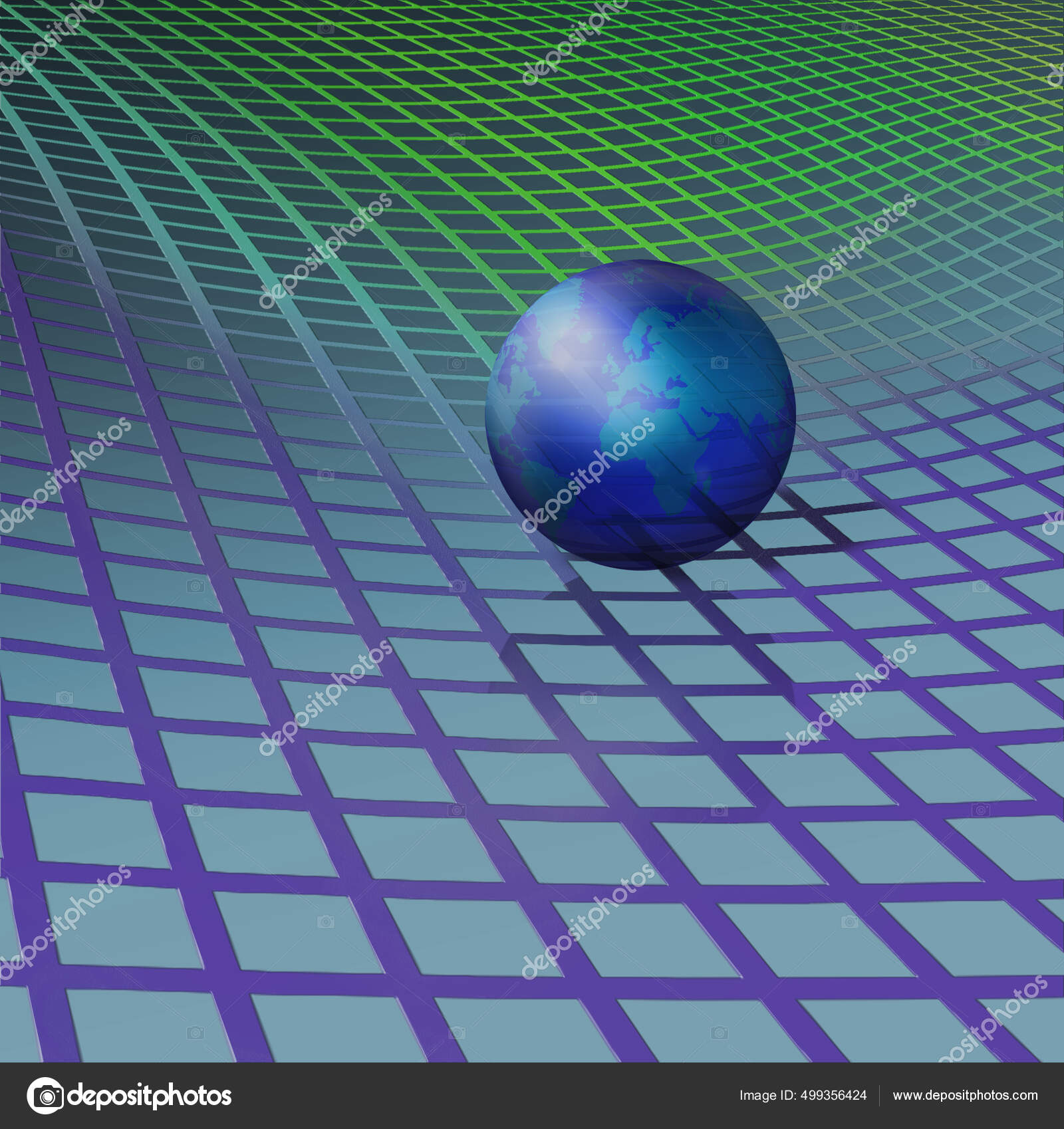 Planet Earth Abstract Grid Pattern Rendering Stock Photo by ...