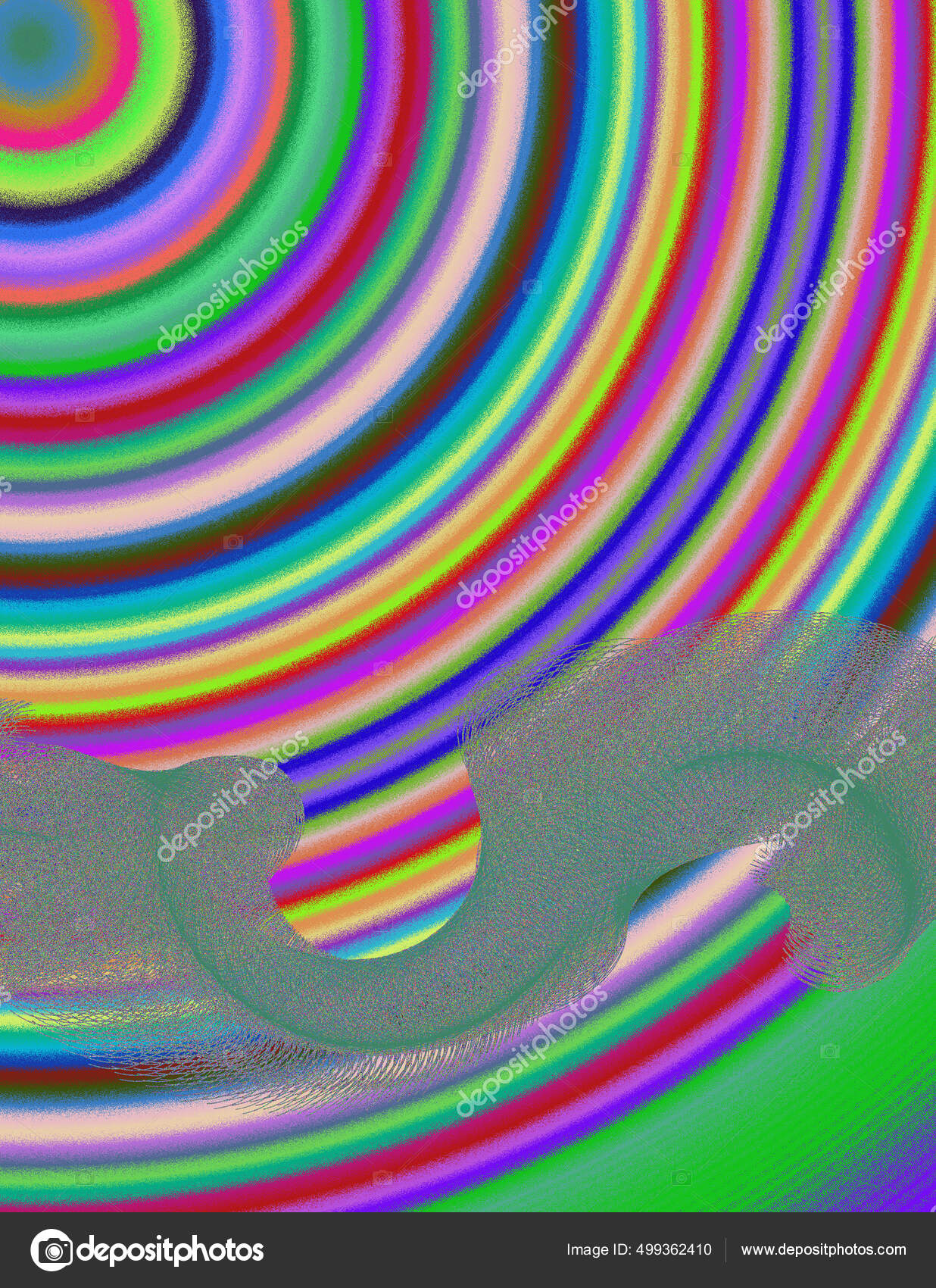 Concentric Circles Painting Modern Digital Art — Stock Photo ...