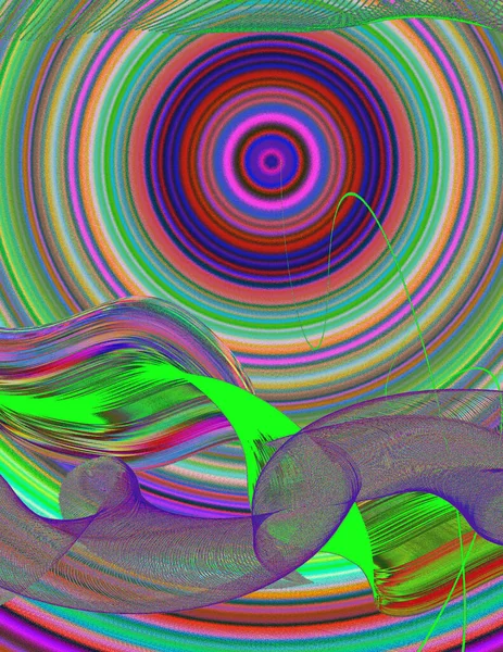 Concentric Circles Painting Modern Digital Art Stock Illustration by ...