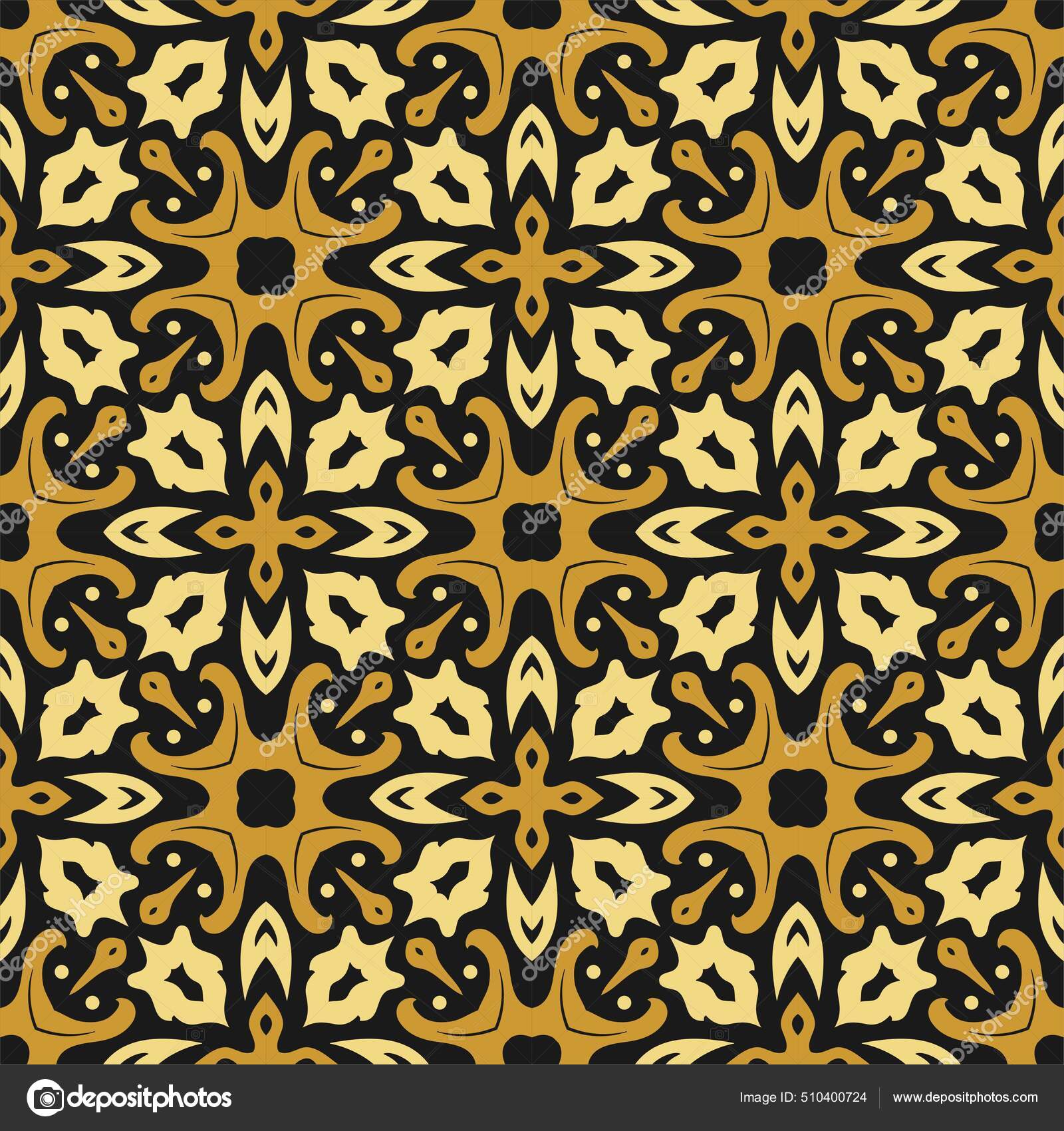 Three Colors Pattern Ornament Background Ethnic Seamless Ready Print ...