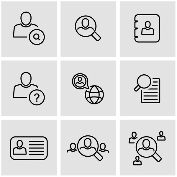 Vector black people search icon set Stock Vector Image by ©skarin1 ...