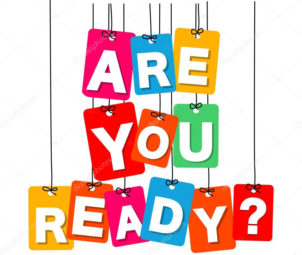 Vector colorido cartulina colgante. Etiquetas - ¿Estás listo 2022