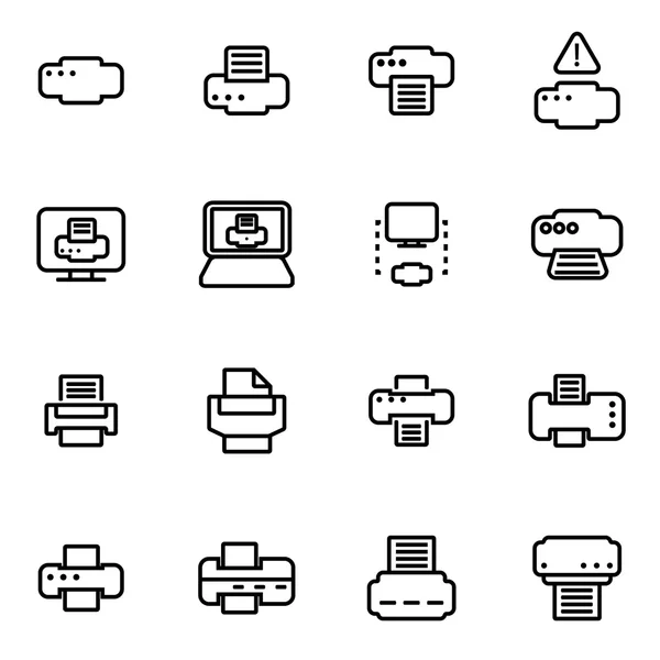 The icon of the printer line Vector Art Stock Images | Depositphotos