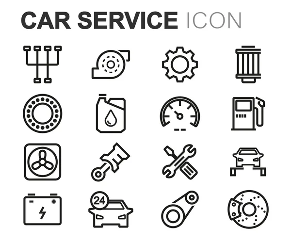 Vector illustration Car parts line icons set. Auto service repair ...
