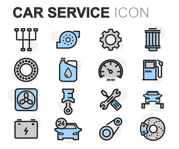 Realistic Car Parts and Services icons — Stock Vector © stoyanh #5189905