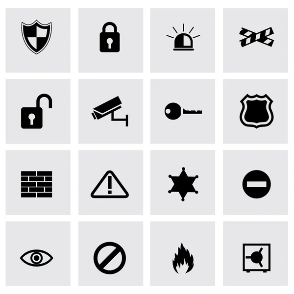 Vector black security icons set Stock Vector Image by ©skarin1 #39920277