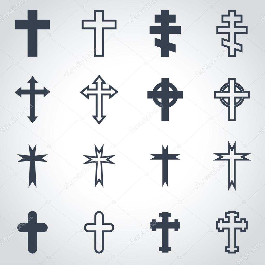 Vector black crosses icon set Stock Vector Image by ©skarin1 #81340770