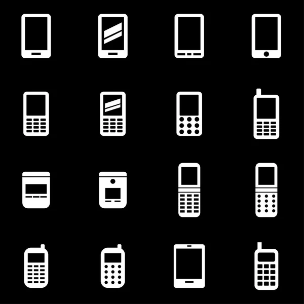Vector black mobile phone icons set Stock Vector by ©skarin1 44483967