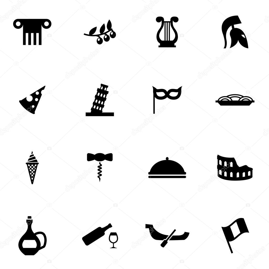 Vector black italian icon set Stock Vector Image by ©skarin1 #84137586