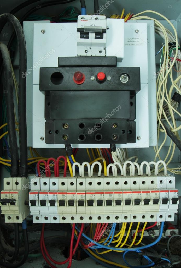 Control panel with circuit-breakers — Stock Photo © drpnncpp #78318464
