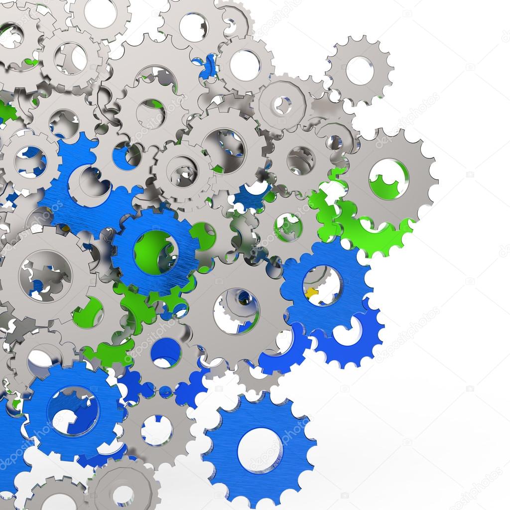 3d cog gear on white background Stock Photo by ©everythingposs 55610647