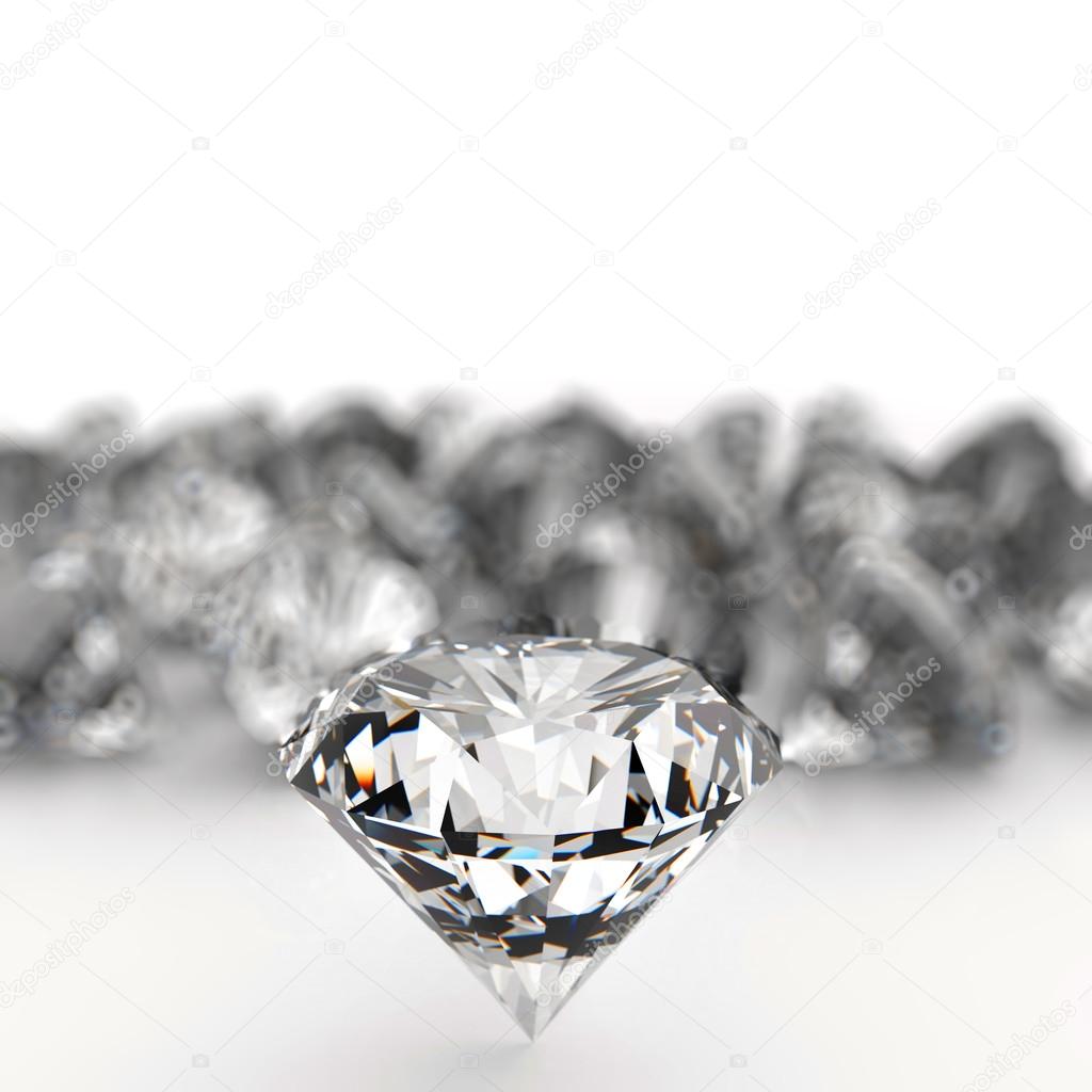 Diamonds on white background Stock Photo by ©everythingposs 61084527