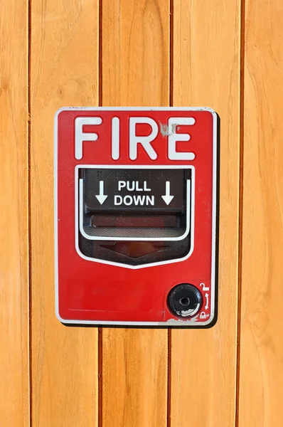 Fire alarm red box stick — Stock Photo © ekarina #47643495