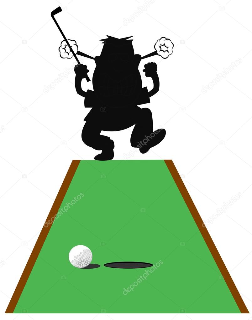 Tantrum on putting course Stock Illustration by ©retroartist #59702449
