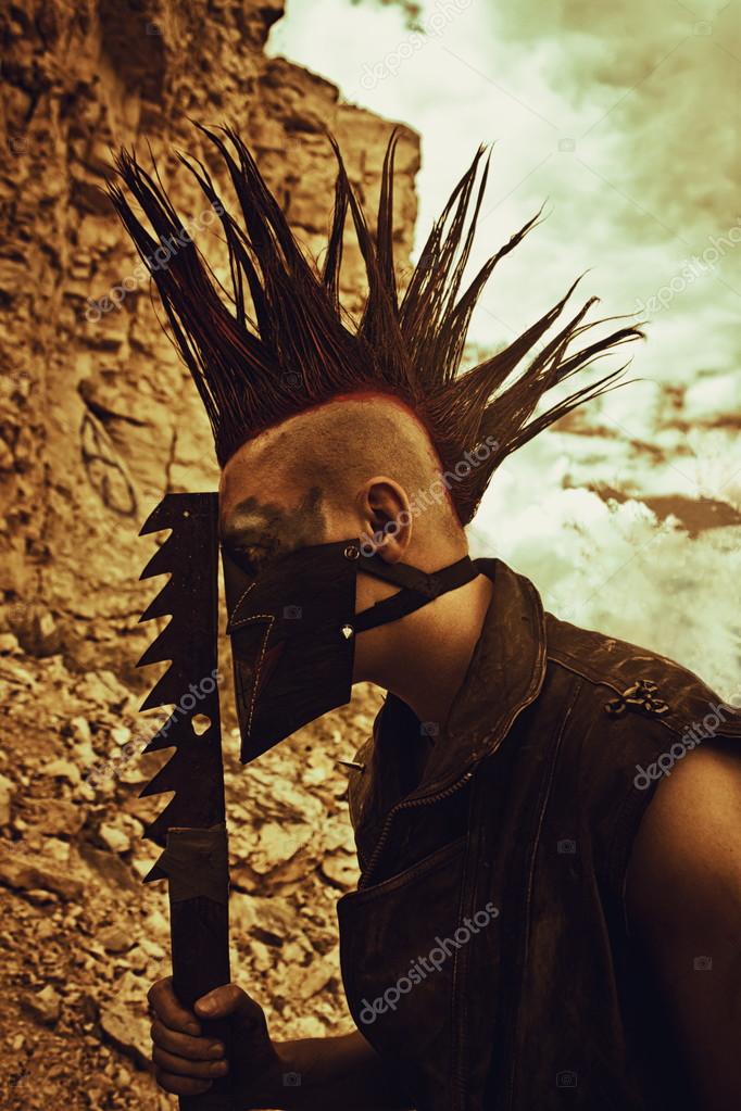 Raider of post-apocalyptic wasteland — Stock Photo © IgorFaun #116922346