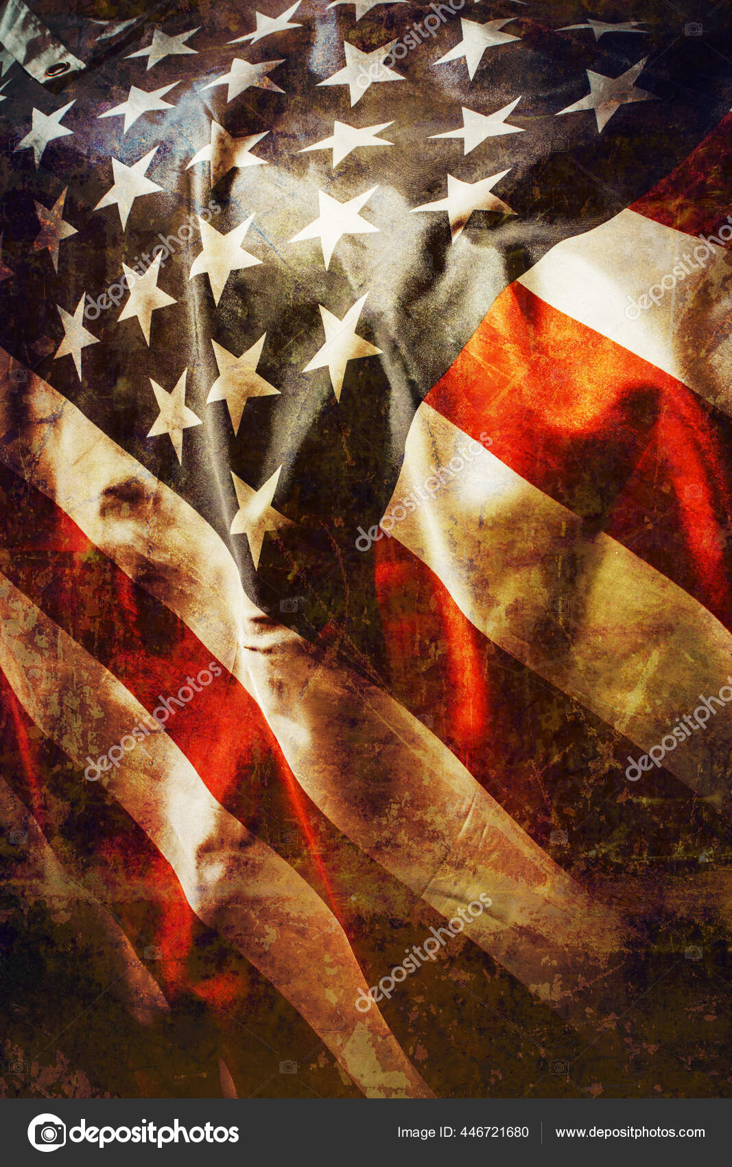 Close Shot Waved Flag United States America — Stock Photo © IgorFaun ...