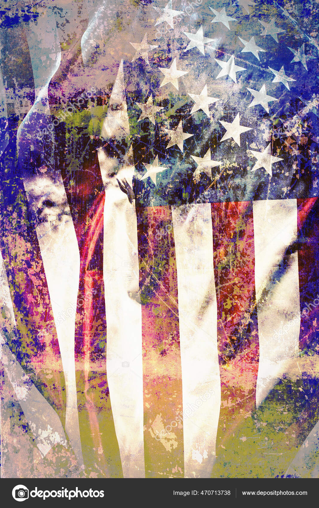 Close Shot Waved Flag United States America — Stock Photo © IgorFaun ...