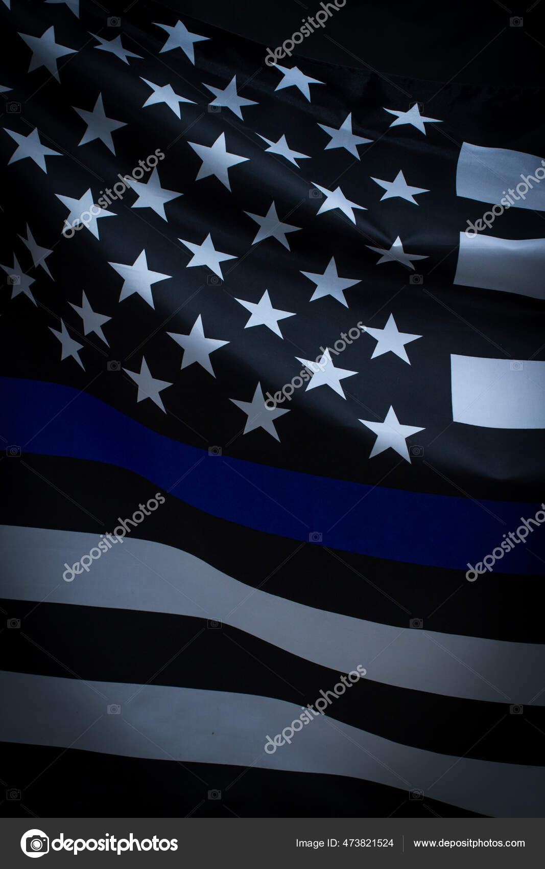 Thin Blue Line Flag Thin Blue Line Blackout American Flag 3x5 Ft US