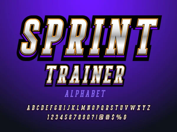 Sprinter font Imagens de Stock de Arte Vetorial | Depositphotos