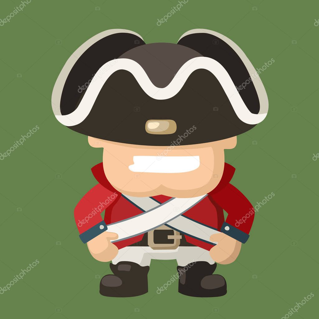 Vector Icon personaje de dibujos animados soldado del norte de la ...