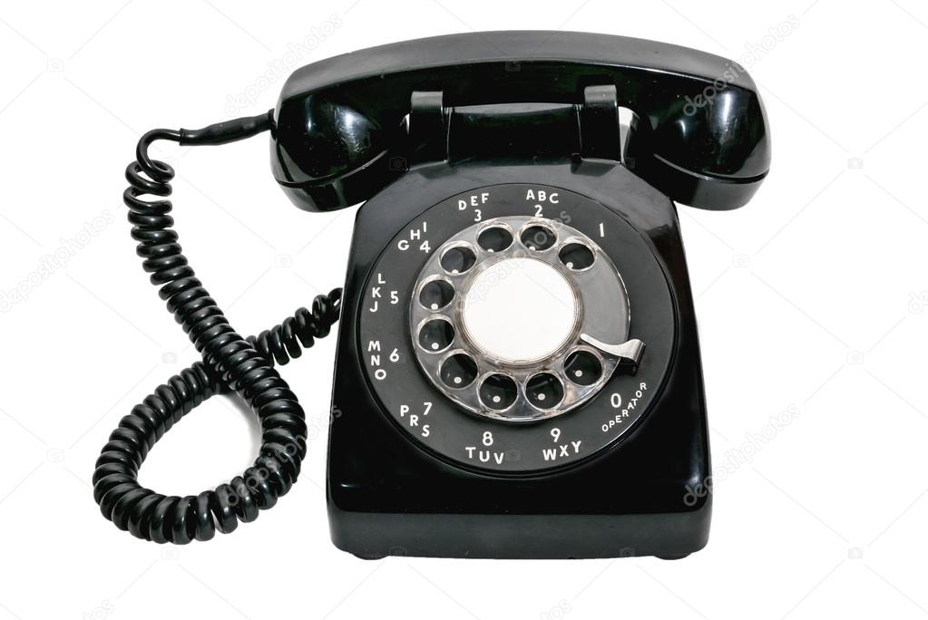 Vintage Black Rotary Dial Telephone Stock Photo by ©whitestar1955 82960364