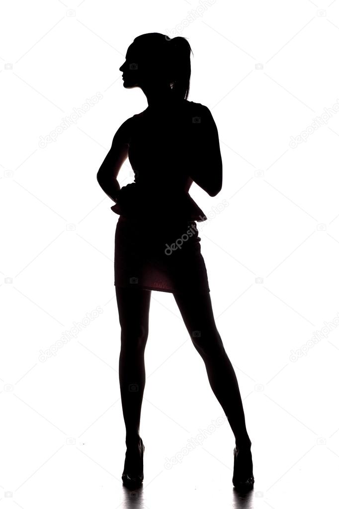 Silhouette of a lady — Stock Photo © VGeorgiev #74119109