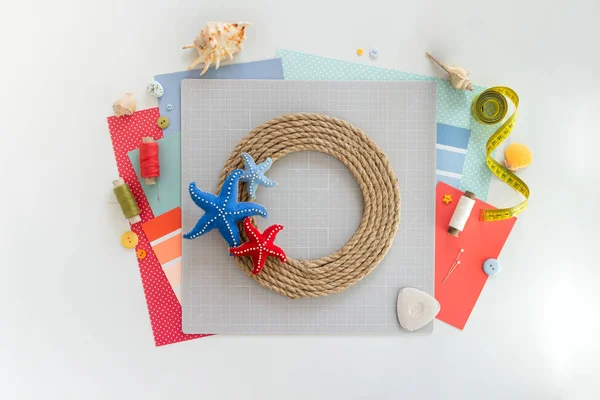DIY instruction. Step by step tutorial. Making Summer decor - wreath of ...