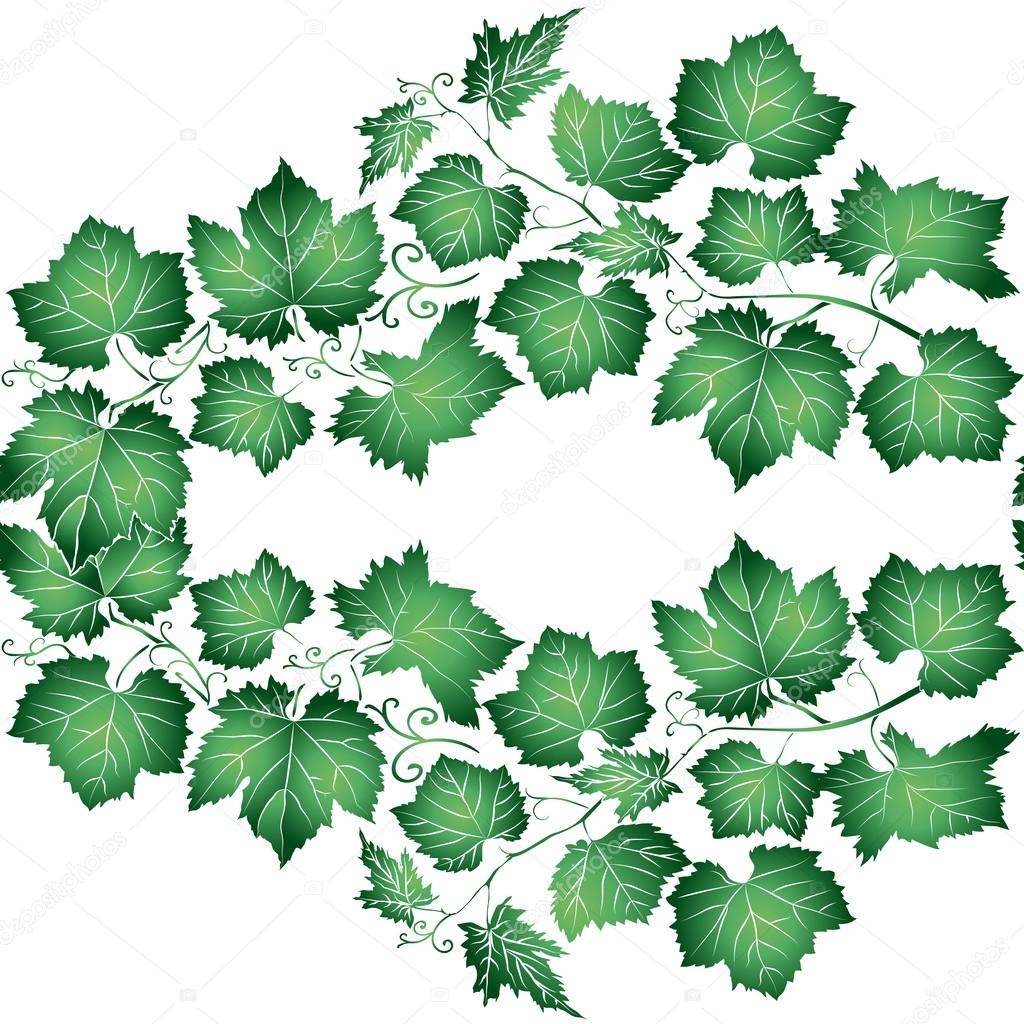 Green Leaf background. Floral seamless texture with grape. Stock Vector ...