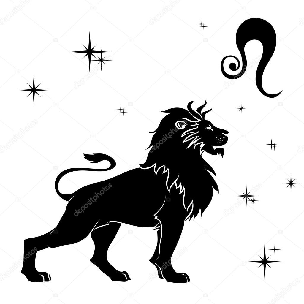 Black silhouette of leo ⬇ Vector Image by © Likka | Vector Stock 88173184