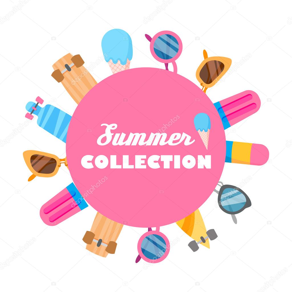 Summer collection background Stock Vector Image by ©vextok #122715480