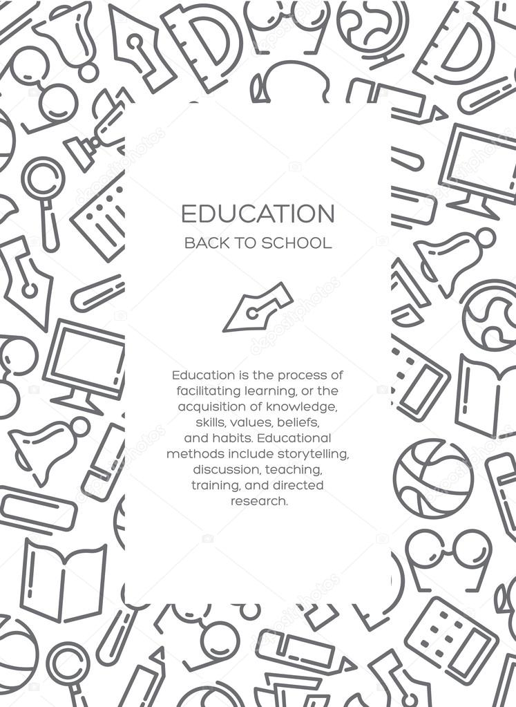 Education background with icons Stock Vector Image by ©vextok #123984544