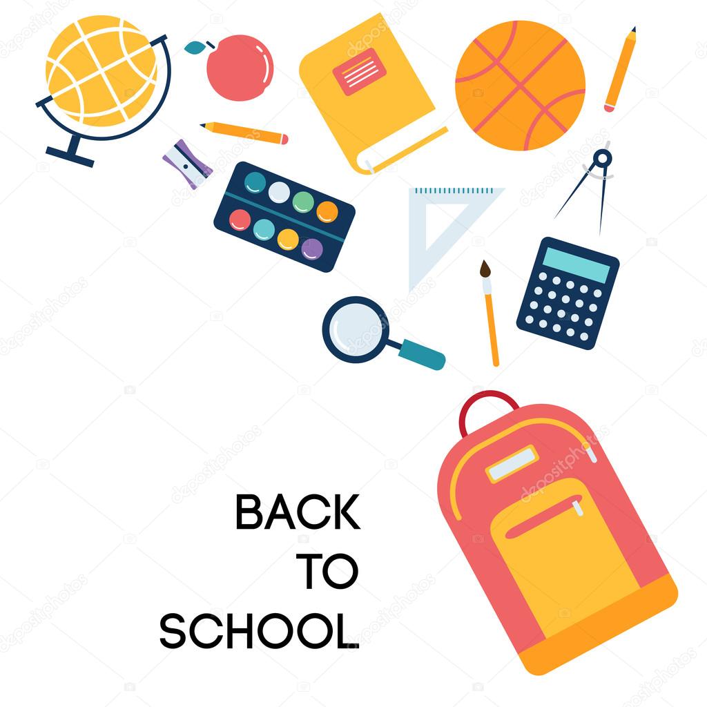 Elementos escolares ilustración Vector de stock #124391996 de ©vextok