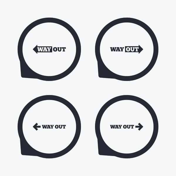 Way out icons. Left and right arrows symbols. Stock Vector Image by ...