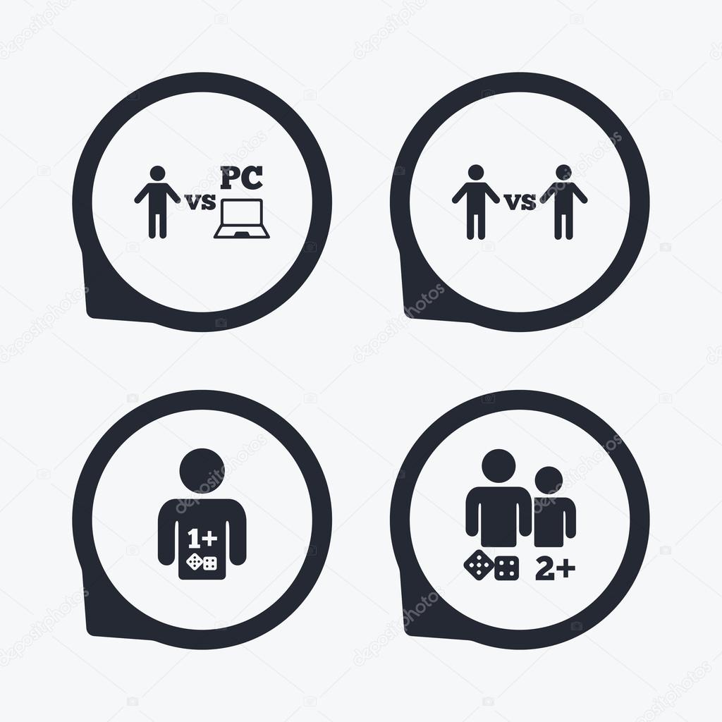 Gamer icons. Board and PC Stock Vector Image by ©Blankstock #102681434