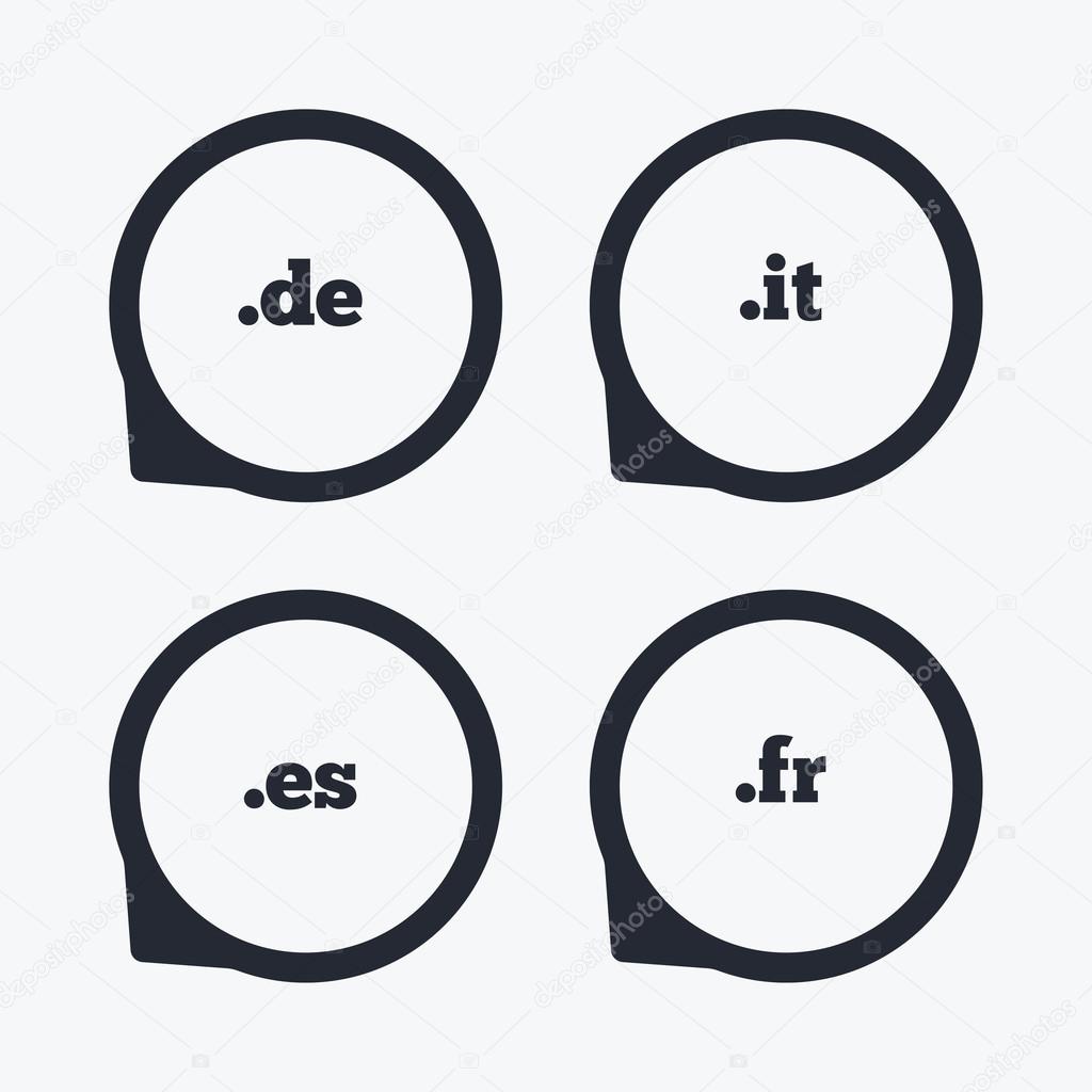 Top-level domains signs. Stock Vector Image by ©Blankstock #102690102