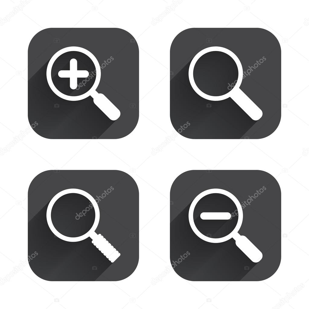 Magnifier glass icons. Stock Vector Image by ©Blankstock #102698406