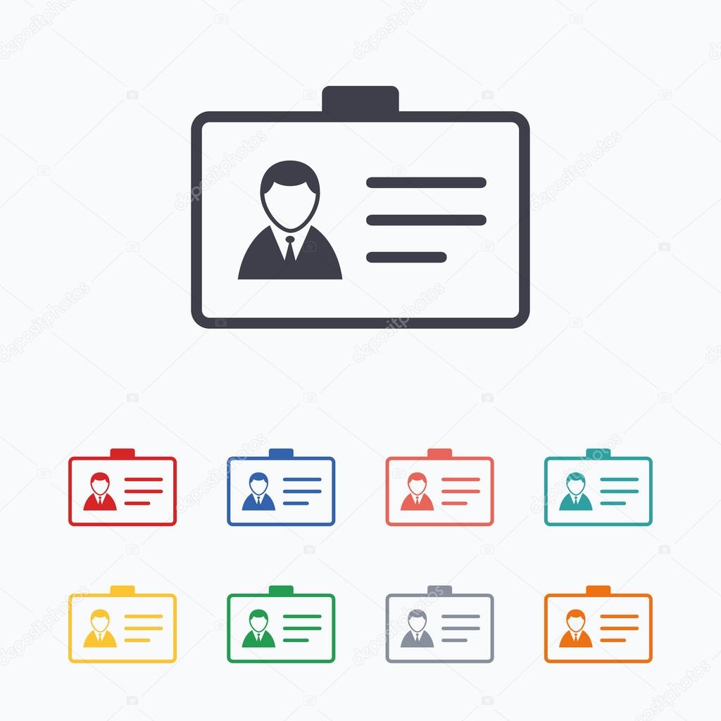 ID card sign icons Stock Vector Image by ©Blankstock #102698456