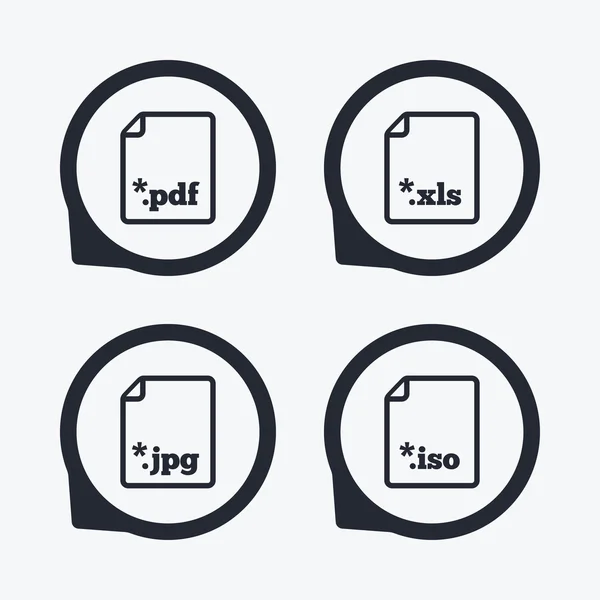 Document signs. File extensions symbols. Stock Vector by ©Blankstock ...