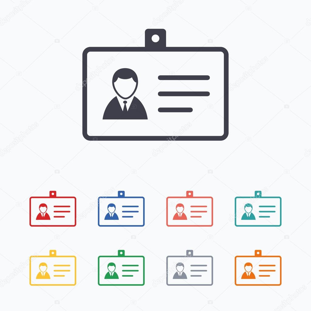 ID card sign icons Stock Vector Image by ©Blankstock #102701318