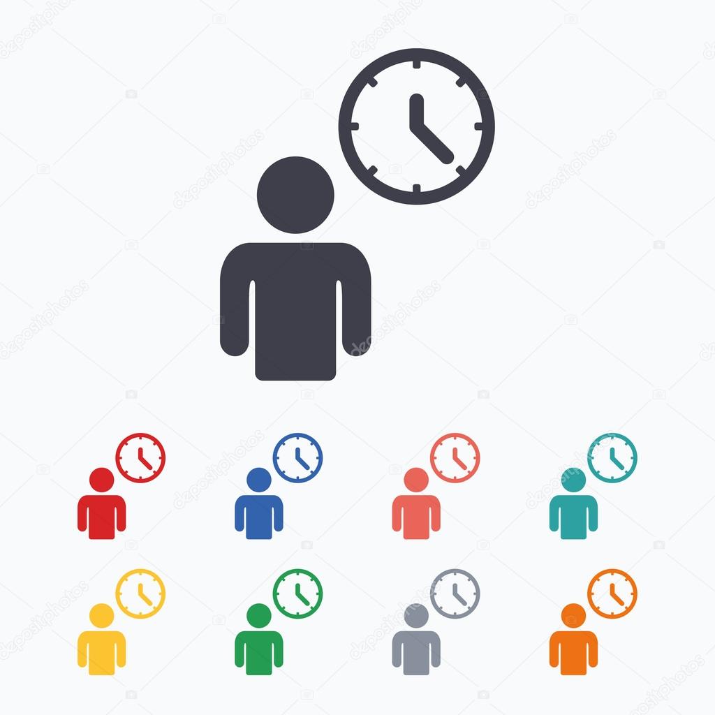 Person waiting sign icons Stock Vector Image by ©Blankstock #102708152
