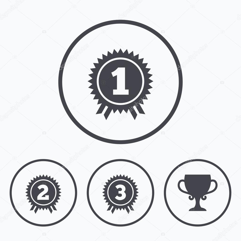First, second and third place icons. Stock Vector Image by ©Blankstock ...