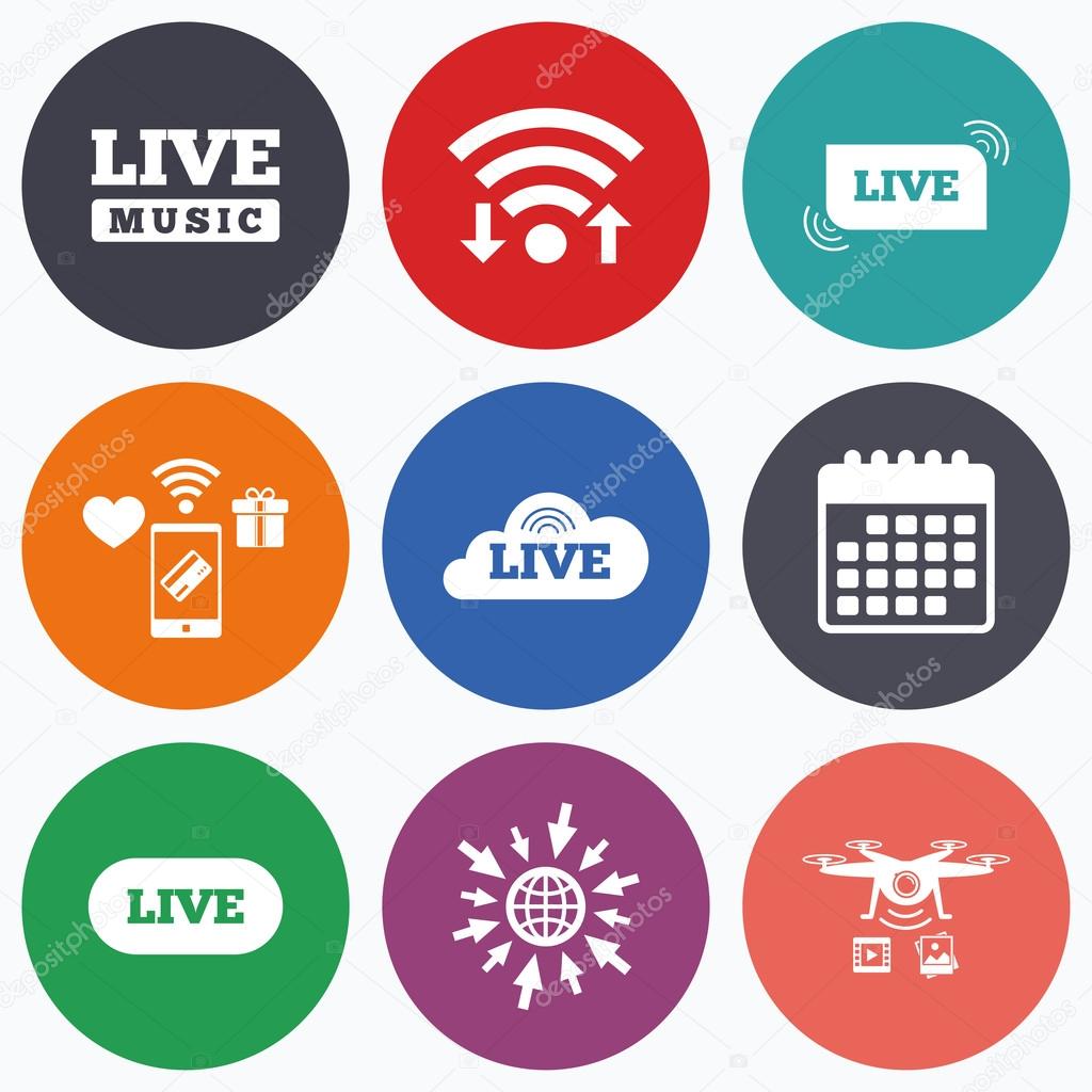 Live music icons. Stock Vector by ©Blankstock 103881272