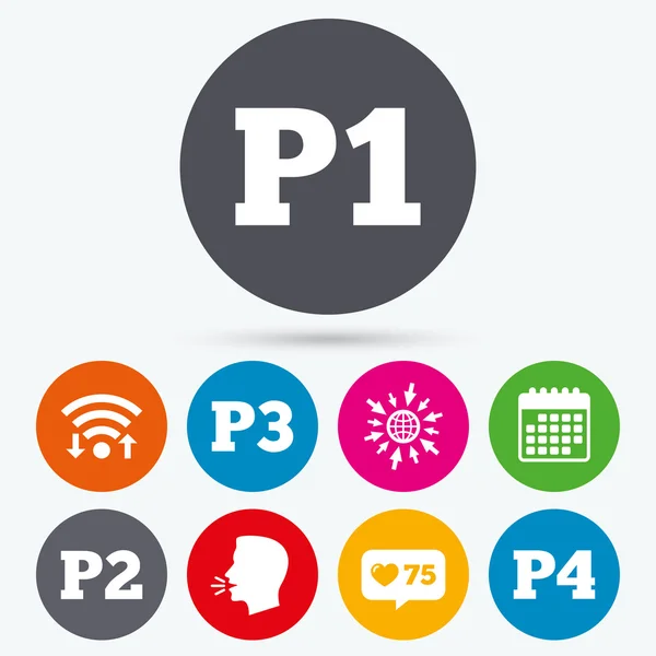 Parking second floor icon. Car parking P2 symbol Stock Vector by ...