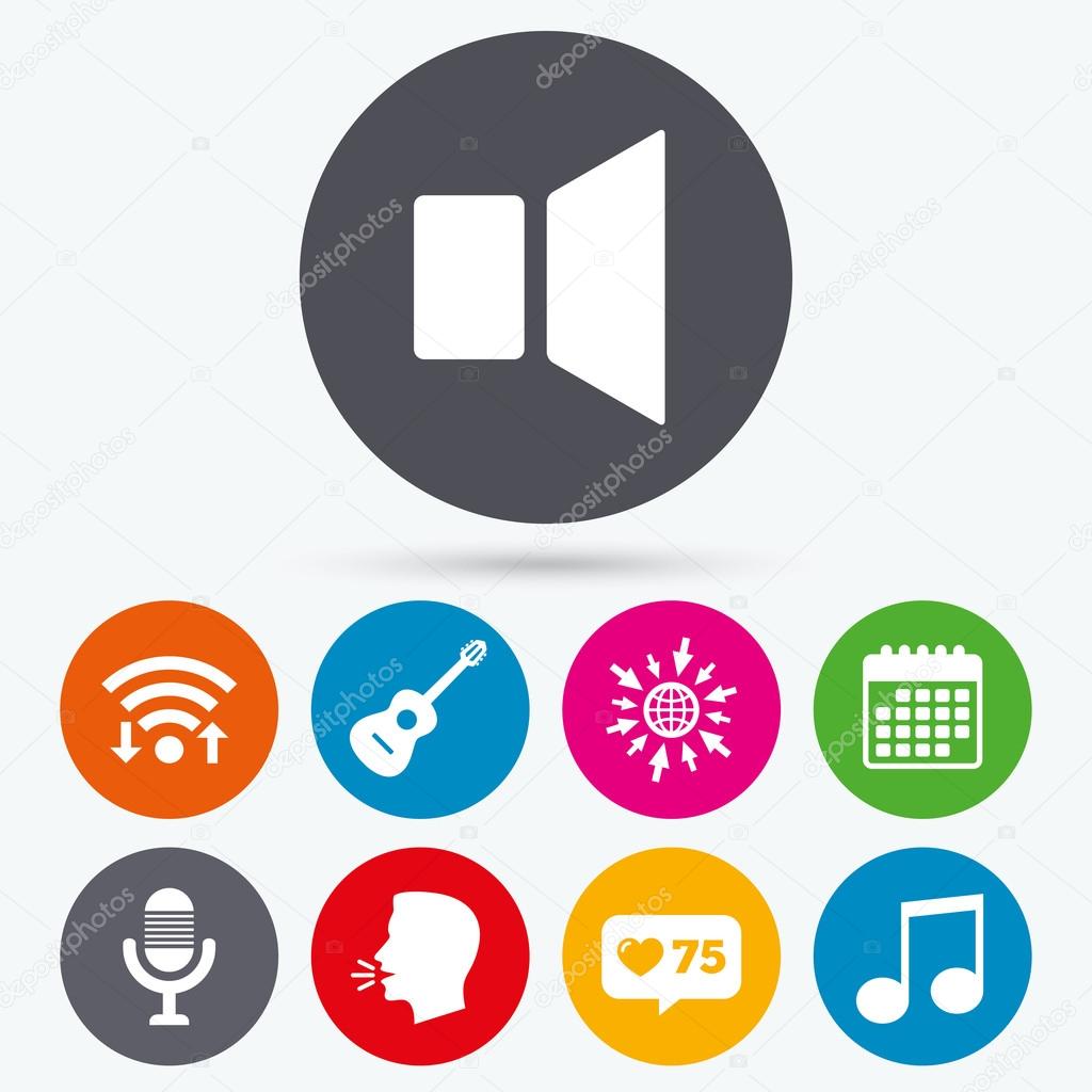 Musical elements icons Stock Vector by ©Blankstock 105611494