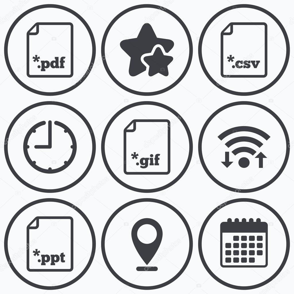 Document signs. File extensions symbols. Stock Vector by ©Blankstock ...