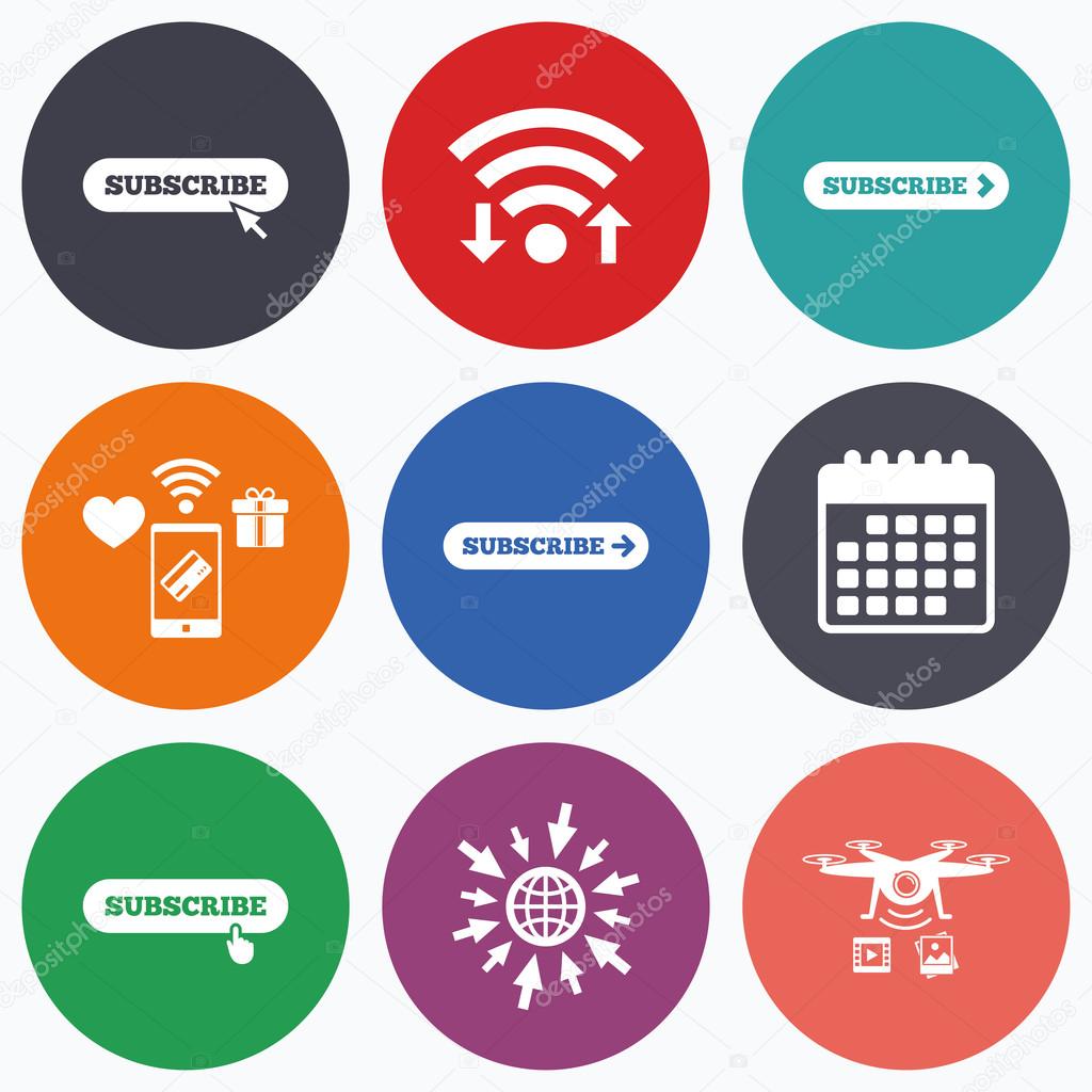 Subscribe icons. Membership signs Stock Vector Image by ©Blankstock ...