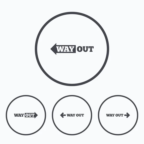Way out icons. Left and right arrows symbols. Stock Vector Image by ...