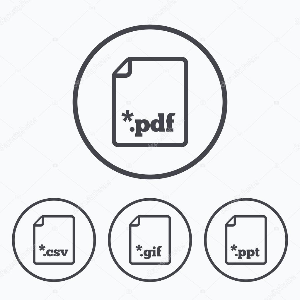 Document signs. File extensions symbols. Stock Vector by ©Blankstock ...